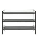 Seville Classics 3-Tier Stackable 9-Pair Resin Slat Metal Frame Shoe ...