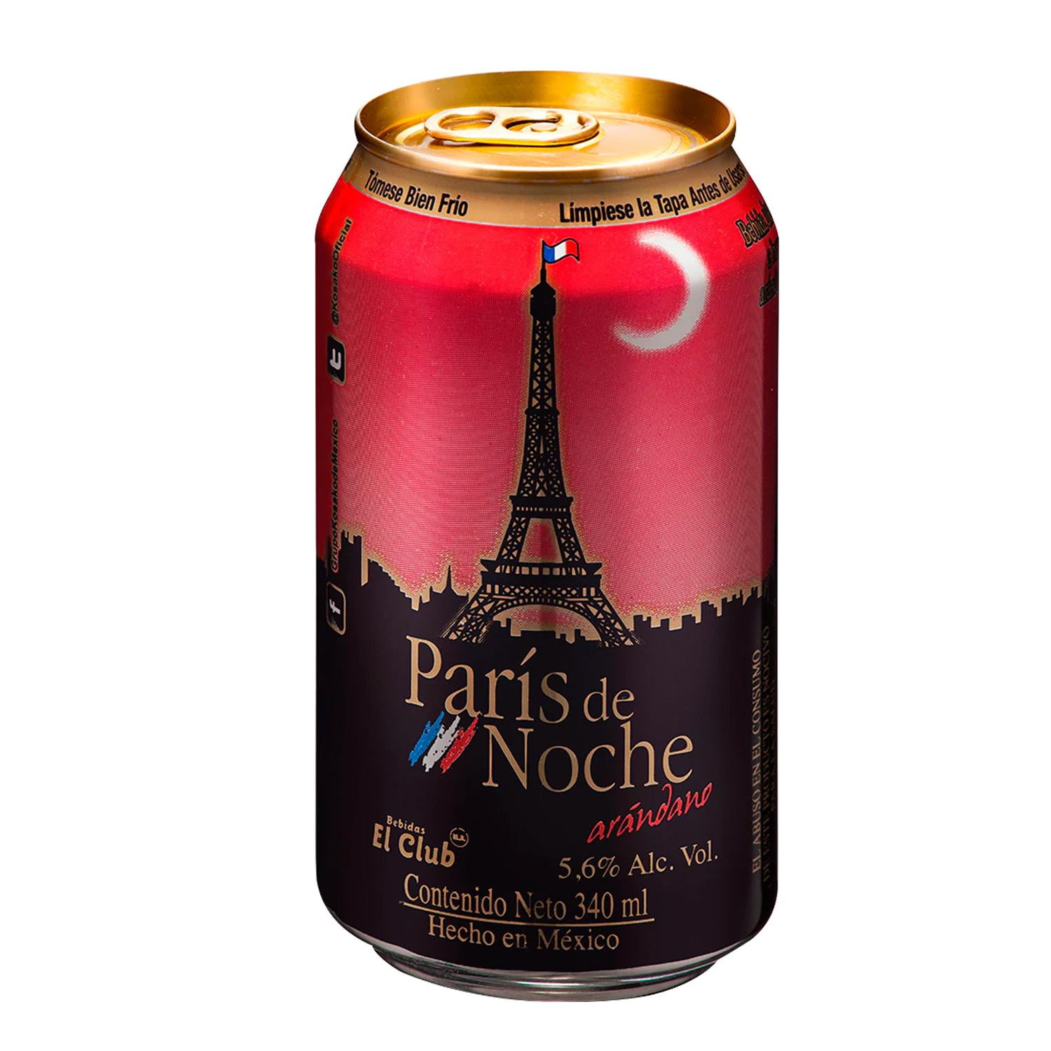 Pack de 12 Bebida Preparada Paris de Noche Arandano Lata 340 ml Paris ...