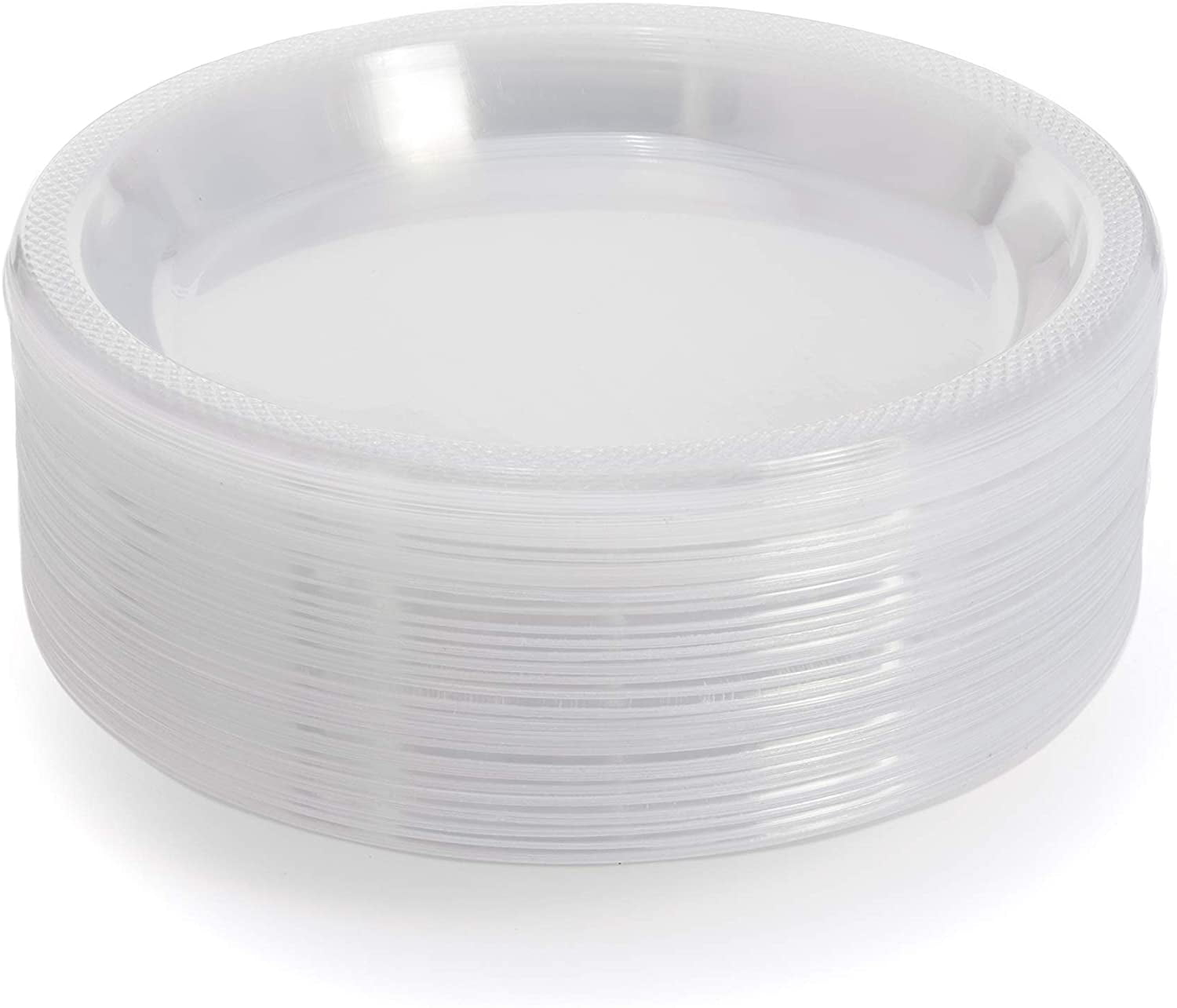 Buy Exquisite 9 Disposable Plastic Plates Bulk - 100 Count Party Pack ...