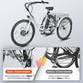 "26"" Adult 7 Speed Dual Chains Electric Tricycle, 350W Motor, 36V 13Ah ...
