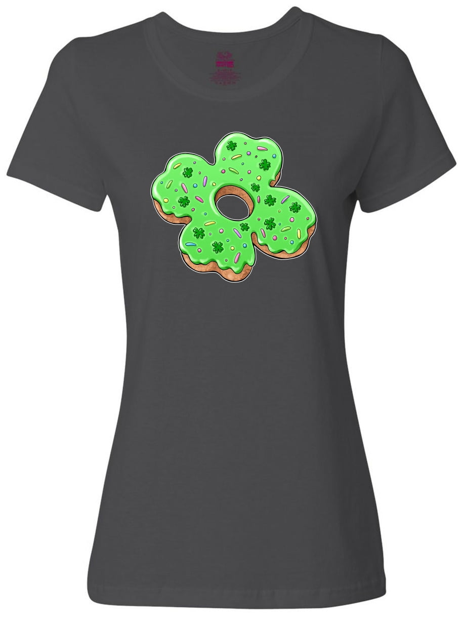Inktastic St. Patricks Day Four Leaf Clover Donut with Sprinkles Women ...