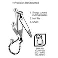 Equate Stainless Steel Curved Fingernail Clipper with File & Chain ...