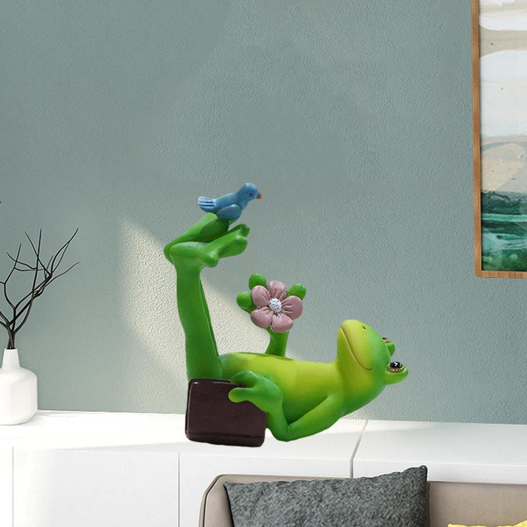 Frog Figurine, Crafts, Frog Statue, Desk Cabinet - Playing Frog ...
