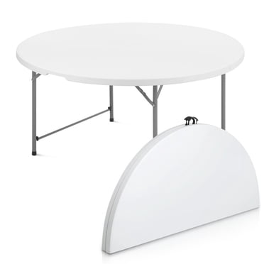 Magshion 4.5FT Foldable Plastic Patio Table, Weatherproof, Heavy-Duty ...