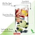 Simax Glassware Clear Glass Pitcher | 2.1 Quart. Borosilicate Glass ...