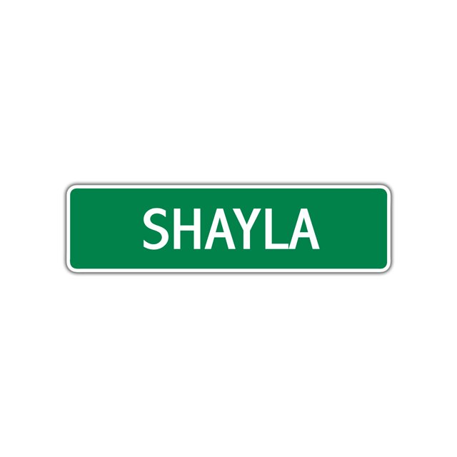 Shayla Girls Children Name Letter Printed Label Indoor Outdoor Wall Art ...