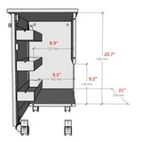 Sauder Rolling Sewing Cart with Storage, White Finish - Walmart.com