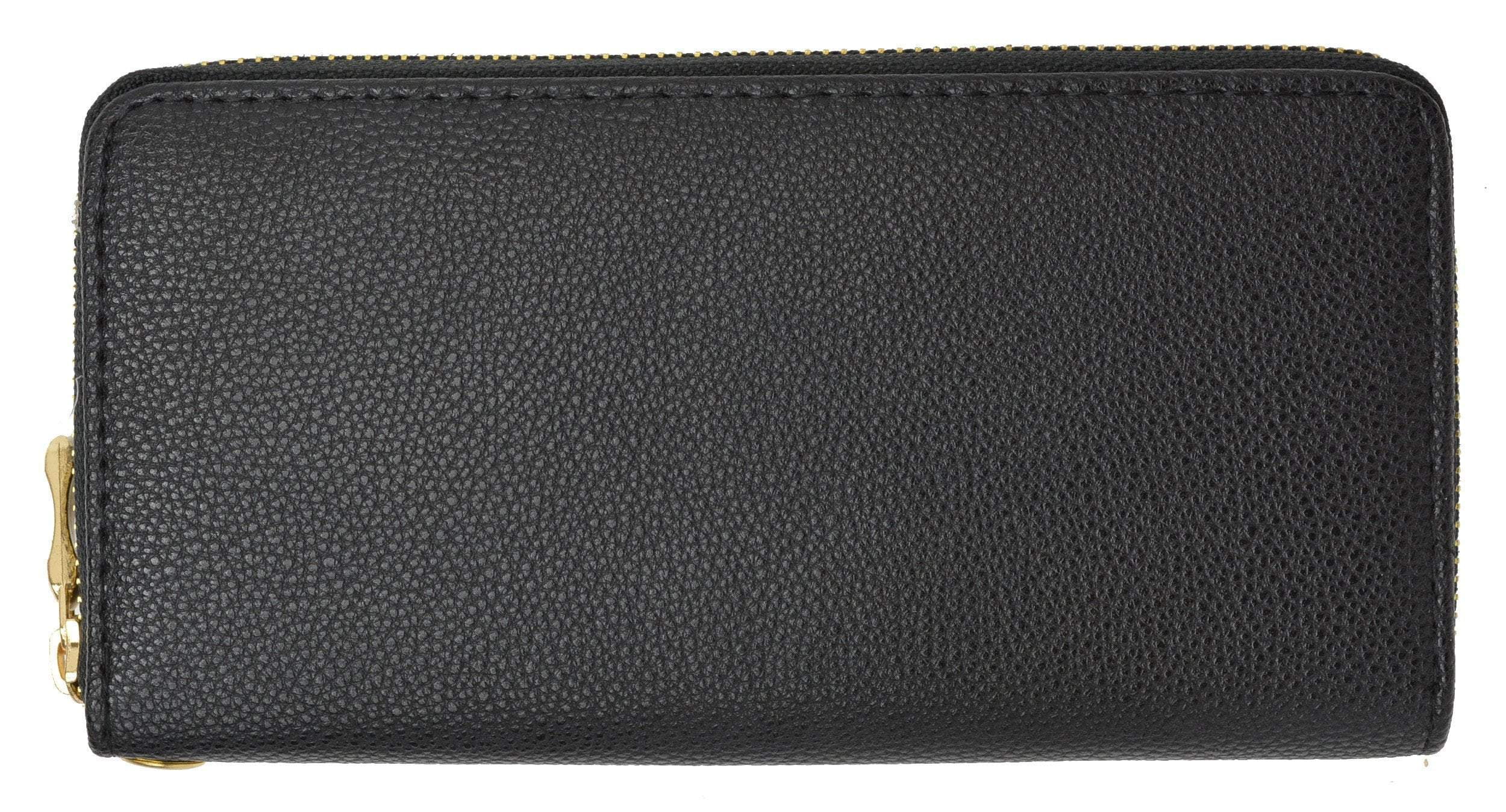 Women's Single Zip Around Wristlet Clutch Organizer Wallet 126-11876-7 ...
