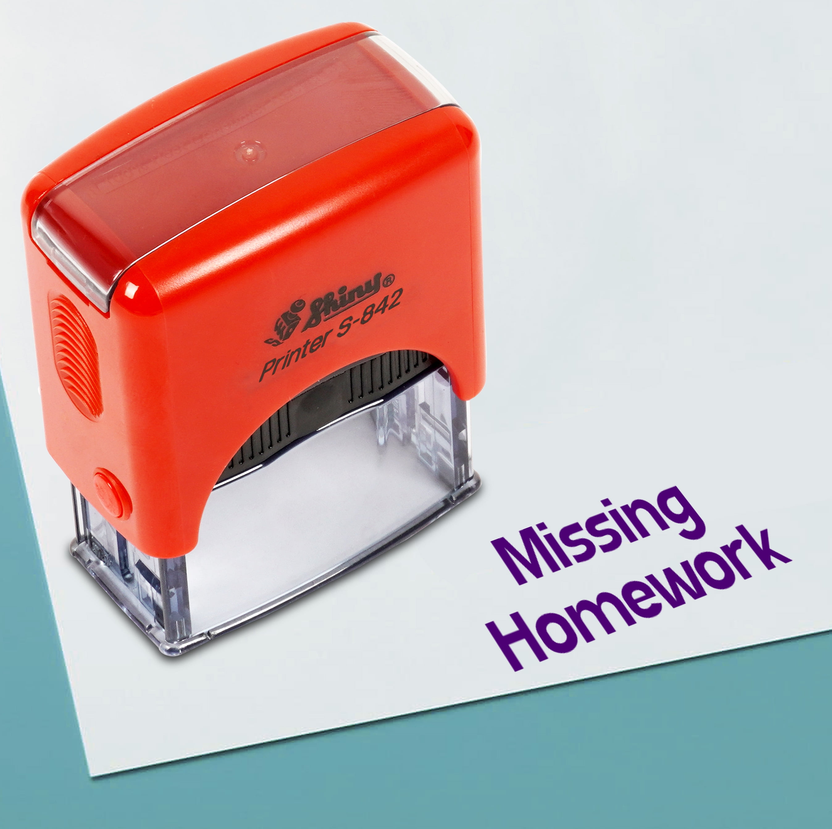 Printtoo Missing Homework Self Inking Rubber Stamp Pre,Inked Office ...