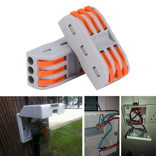 Cable Connectors Electrical Supplies 48Pcs Wiring Connector Conductor 3 ...