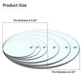 SUDICA 54" Round Clear Tempered Glass Table Top, 0.33" Thick Ogee Edge ...