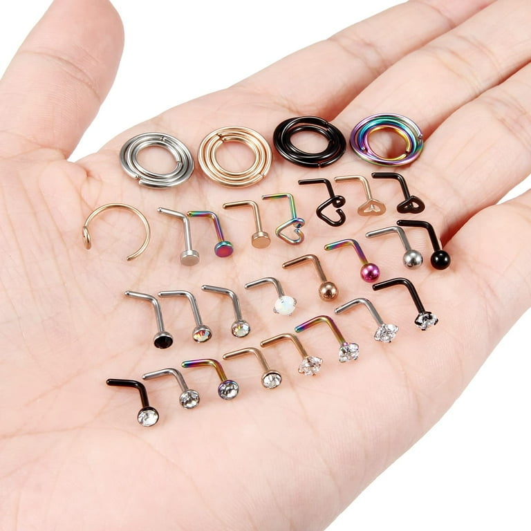 Stylish 22G Nose Ring for Women Hypoallergenic Surgical Steel Thin and Elegant Nose Stud Ideal Walmart