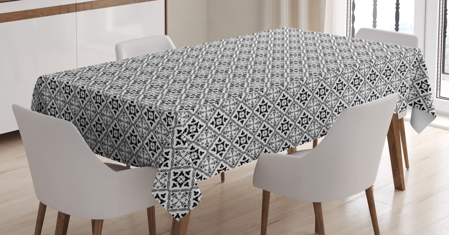 Classical Tablecloth, Vintage Theme Ornamental Traditional Motifs in ...