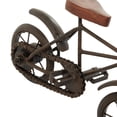 10"W, 7"H Black Metal Bike Sculpture with Wood Accents, by DecMode (2 ...