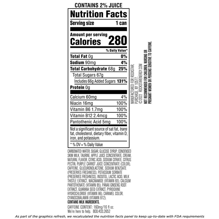 Rockstar Nutrition Facts
