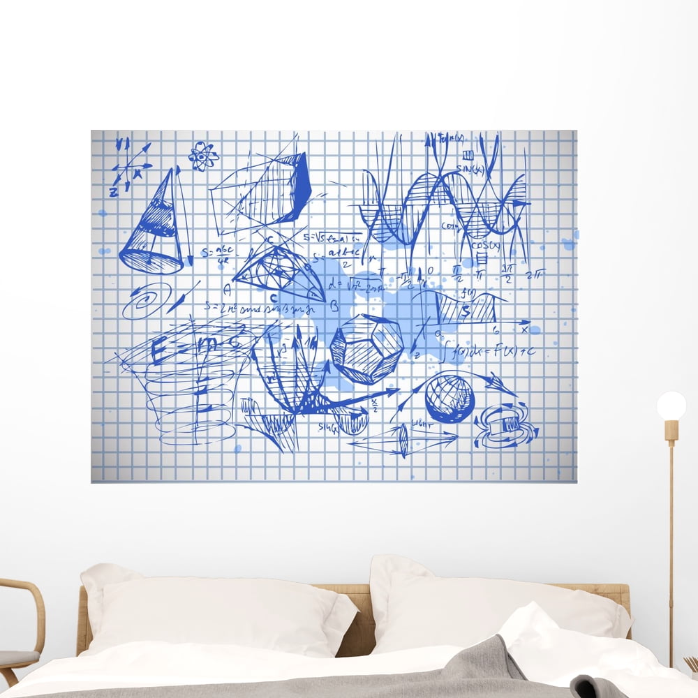 Math and Physics Symbols Wall Decal by Wallmonkeys Peel and Stick ...