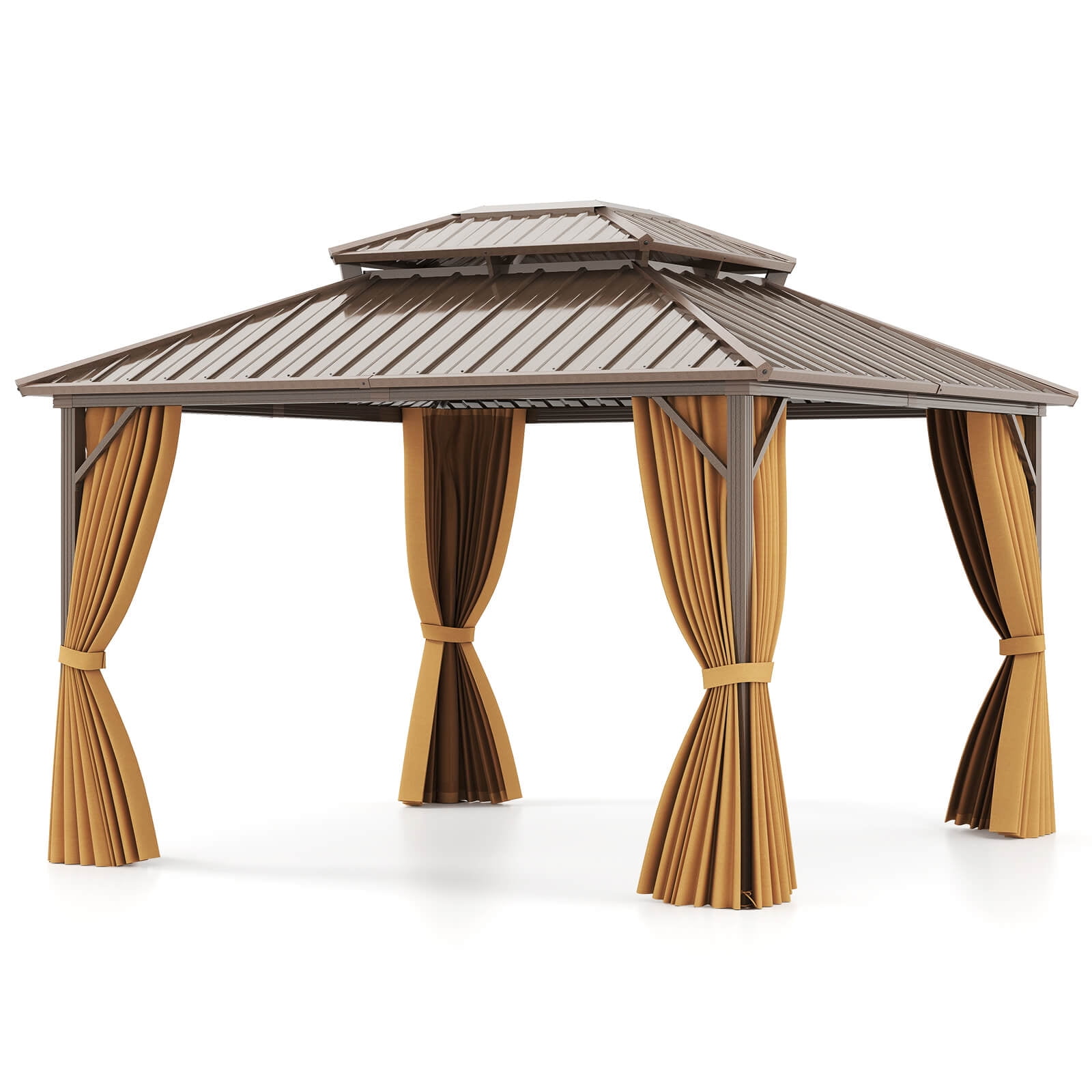 Click here for Costway 12 X 12 Ft Hardtop Gazebo With Netting Hea... prices