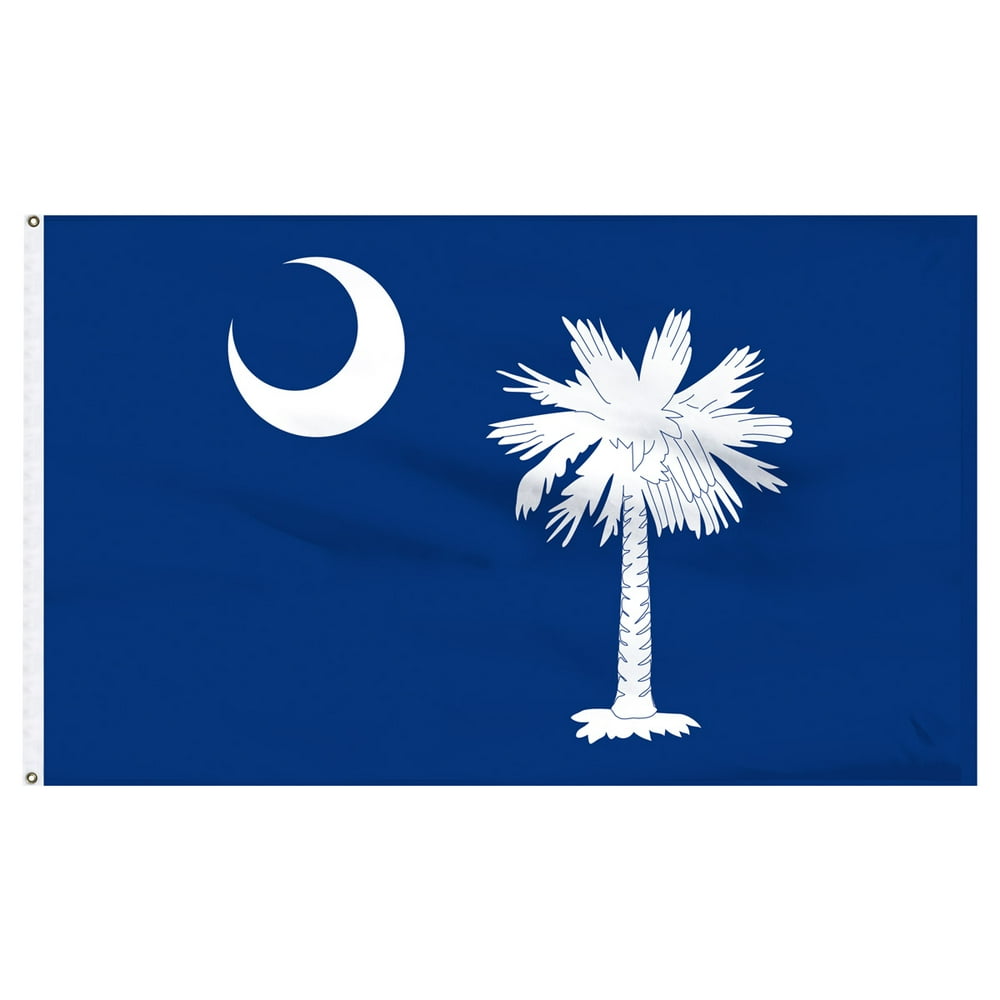 South Carolina Flag 3x5ft Nylon-Indoor: Add Pole Hem and Fringe ...