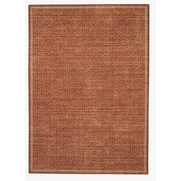 Linon Outdoor Washable Area Rug Collection, Ivory and Brown, 2' x 3 ...