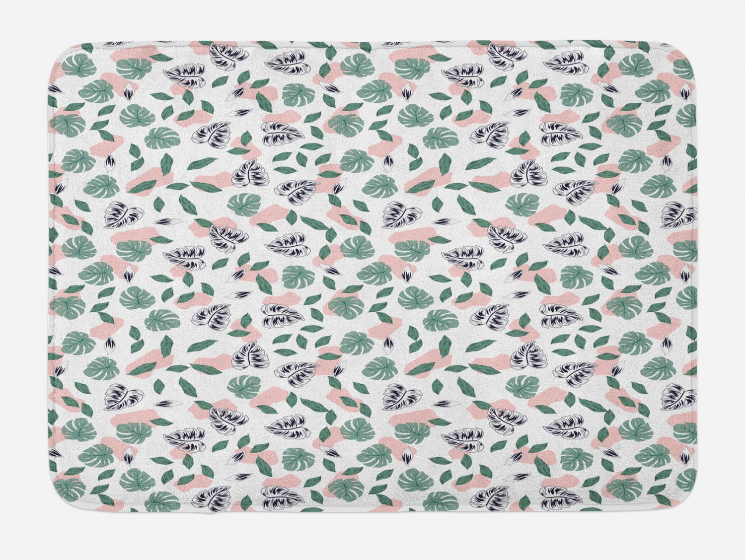 Hawaiian Colors Bath Mat, Scattered Leaves Falling Like Appearance on a ...