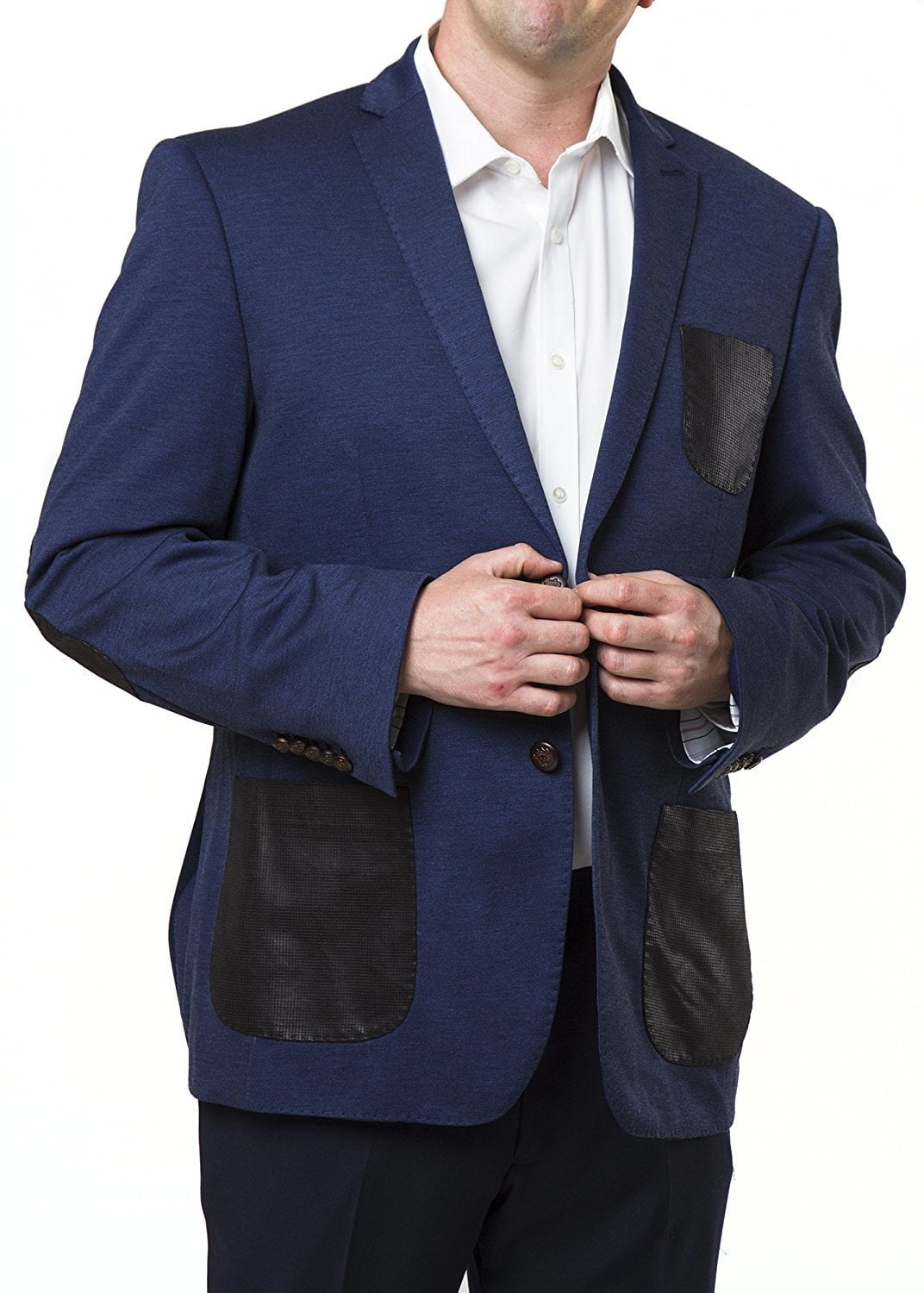 Elie Balleh Men's Two Tone Slim Fit Jacket Two Button Sport Coat ...