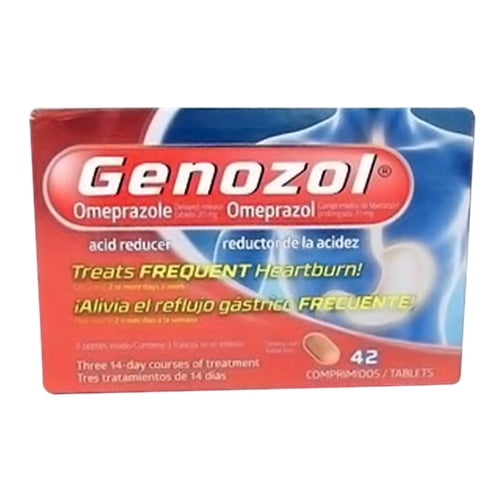 Genozol Omeprazole 20 Mg Acid Reducer Tablets, 42 Ea - Walmart.com