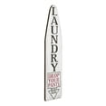 Creative Co-Op White Ironing Board Shaped Wood Sign with "Laundry Drop ...
