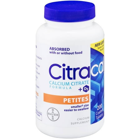 Citracal Petites with Vitamin D3 Tablets, 200 CT (Pack of 3) - Walmart.com