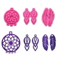 5 Pcs Dream Catcher Feather Keychain Epoxy Resin Mold Car Pendant ...