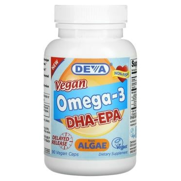 Deva Vegan Essential Omega 3 DHA EPA Vitamins - 90 Softgels - Walmart.com