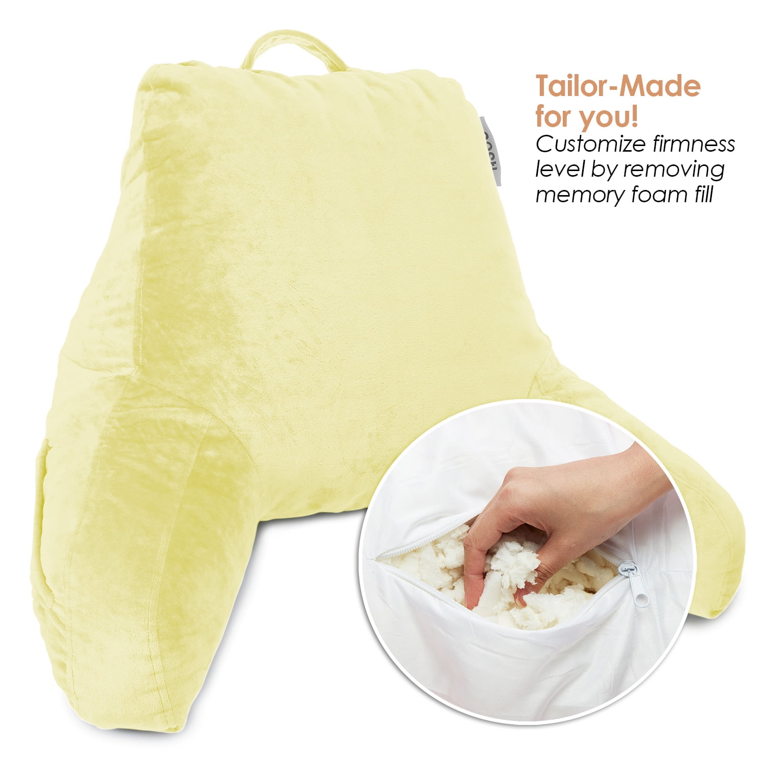Reading Pillow, Petite Back Pillow, Backrest Pillows for Bed with Arms ...