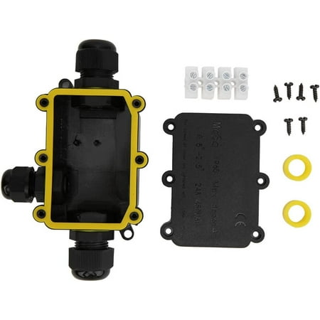 Xizioo IP68 Junction Box, IP68 T100 450VAC 24A UL94V‑2 Plastic Junction ...