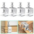 4Pcs C-Clamp Set,Heavy Duty C Clamps with Adjustable Knob Industrial ...