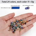 264~312G 24 Styles Glass Bugle Beads Round Hole Mixed Styles Mixed ...