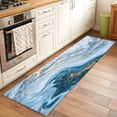 Blue Gold Marble Kitchen Runner Rug 2x6 Washable Runners for Hallway ...