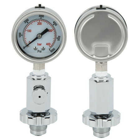 LAFGUR Diving Air Tank Pressure Testing Checker With 0‑400 Bar 0‑6000 ...