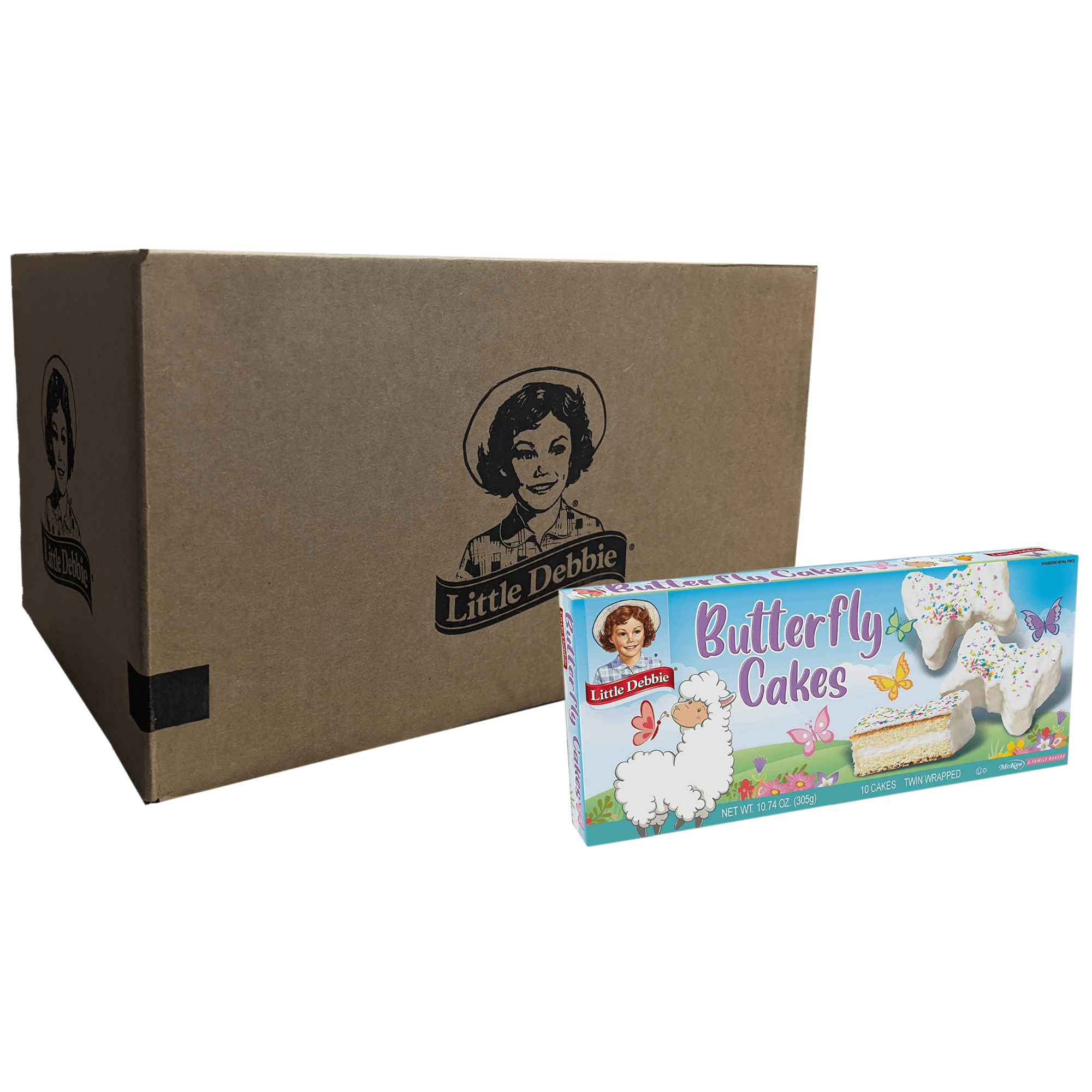 Little Debbie Butterfly Cakes, 16 Boxes, 160 Vanilla Snack Cakes, Twin ...