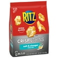 RITZ Crisp and Thins Salt and Vinegar Chips, Light Low Fat Baked, 7.1 ...