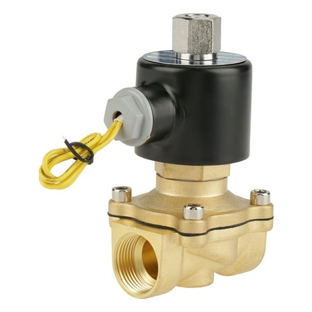 N/O Sealed Brass Electric Solenoid Valve, G3/4 12 Volt Solenoid, Sensitive For Water Air Oil ...