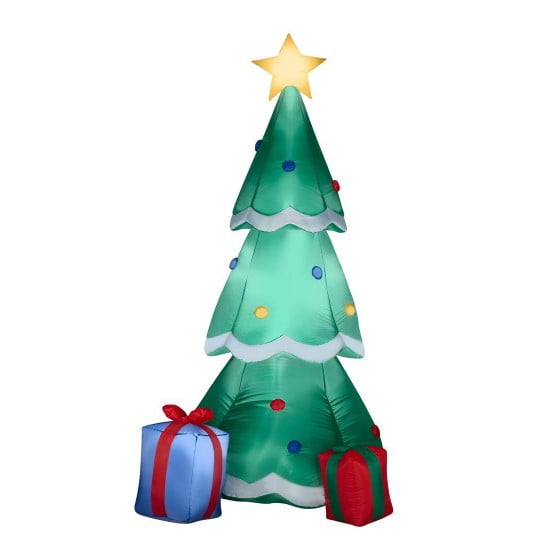 6.5 ft. LED Airblown Inflatable Lighted Christmas Tree with Gift Boxes ...