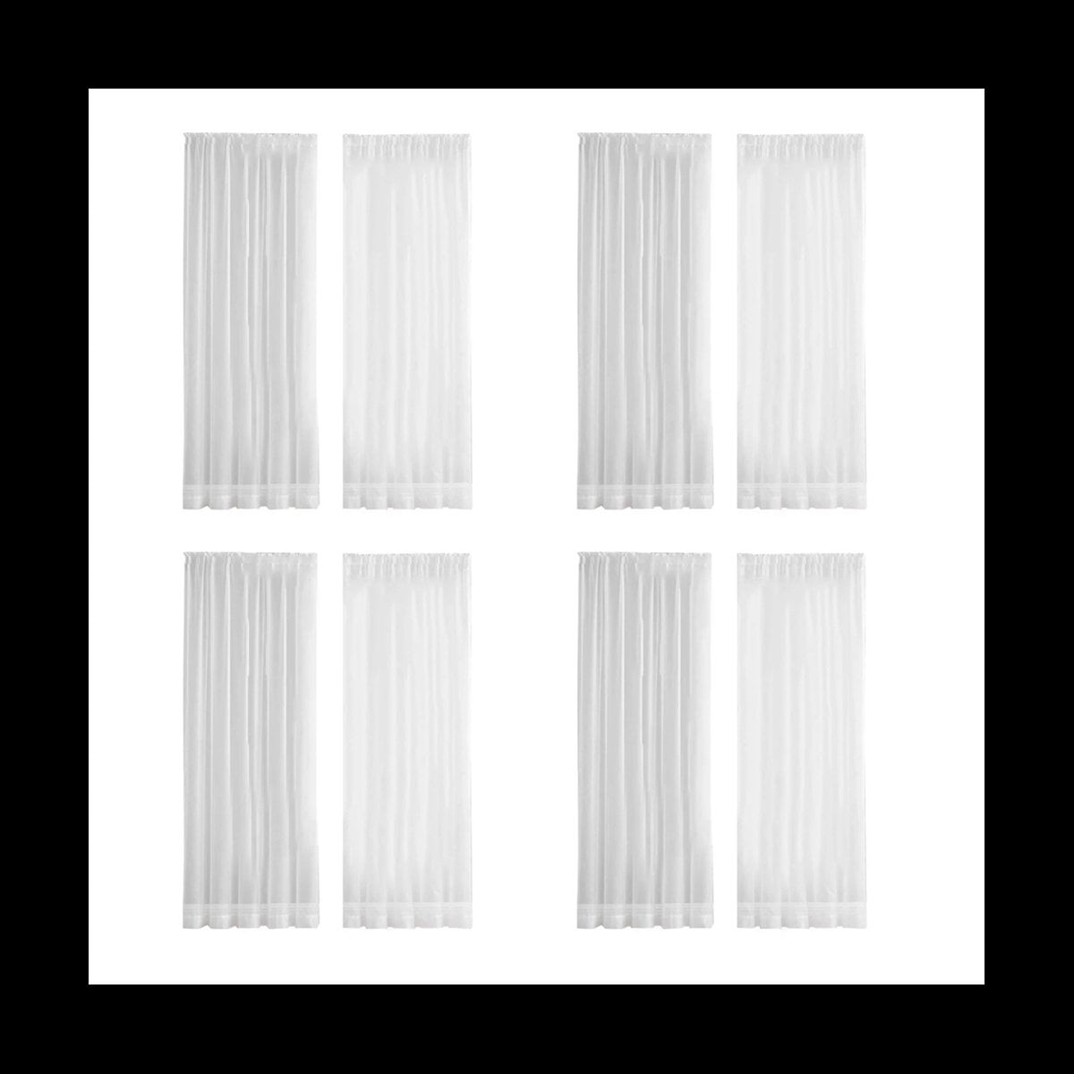 Click here for Unbranded Window White Sheer Curtains 84 Inches Lo... prices
