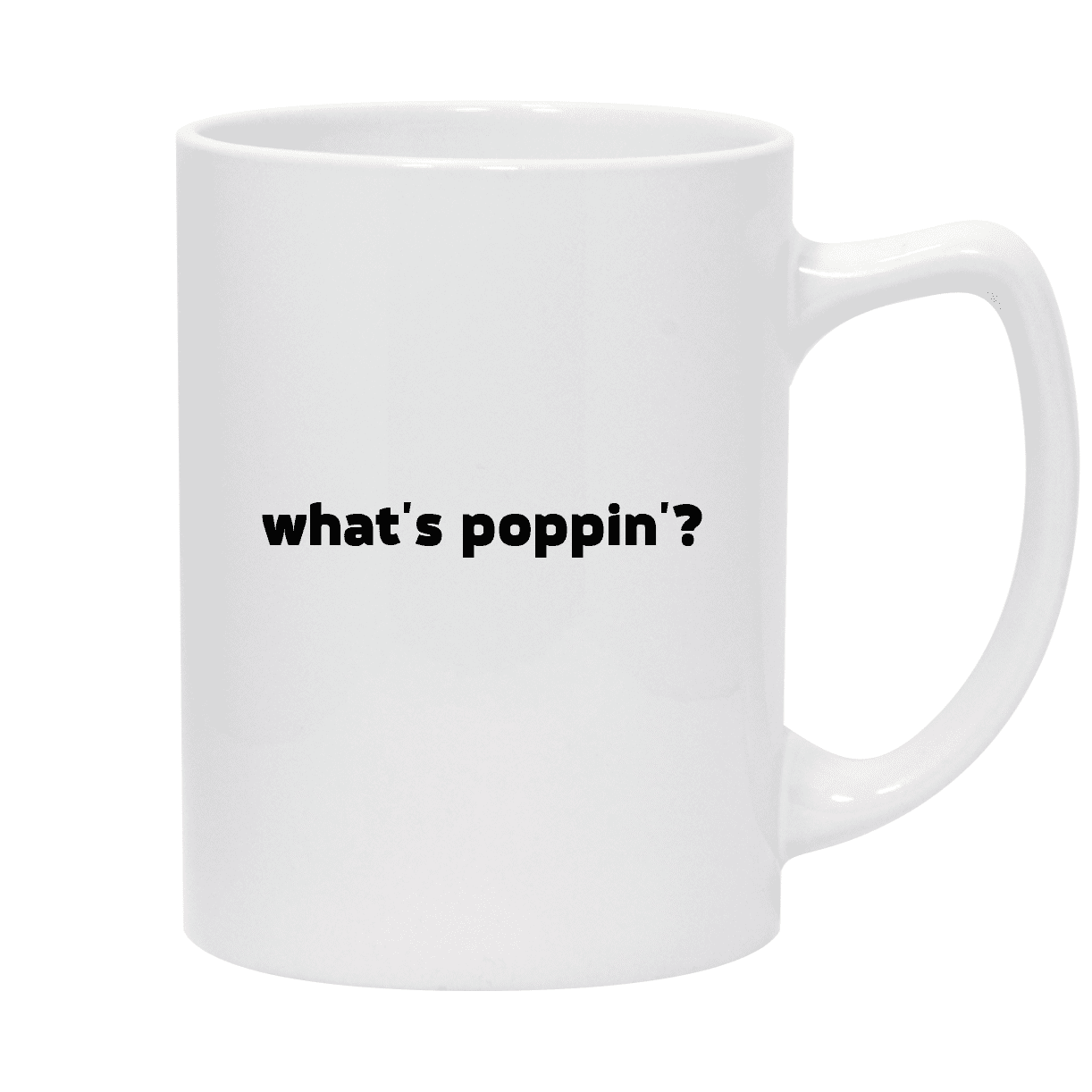 What's Poppin'? - 14oz Ceramic White Statesman Coffee Mug, White ...