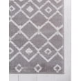 Unique Loom Mamounia Moroccan Trellis Rug , 2' 0" x 9' 10" ,Light Gray ...