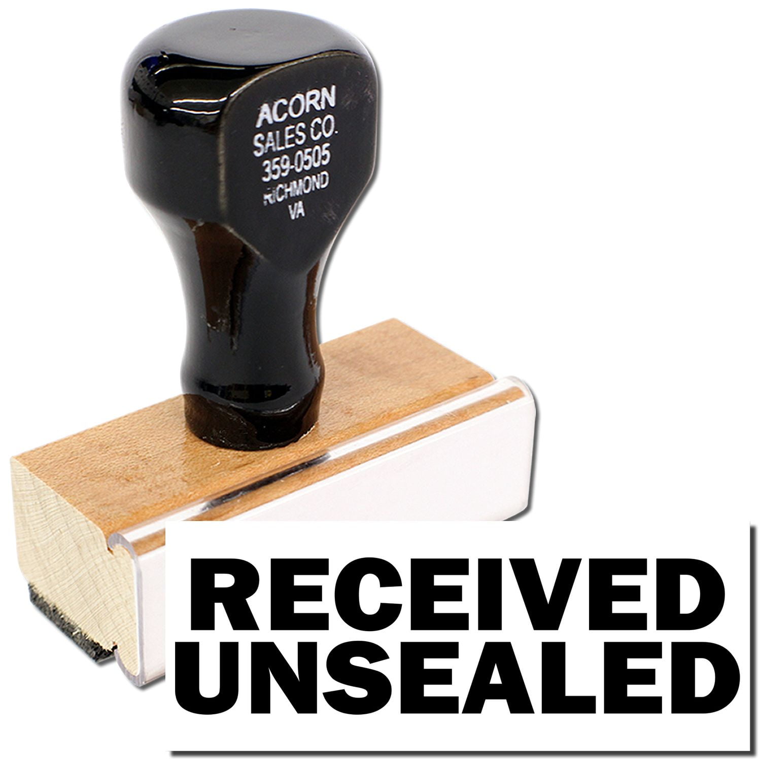Received Unsealed Rubber Stamp, Wooden Handle Rubber Stamp, Laser ...