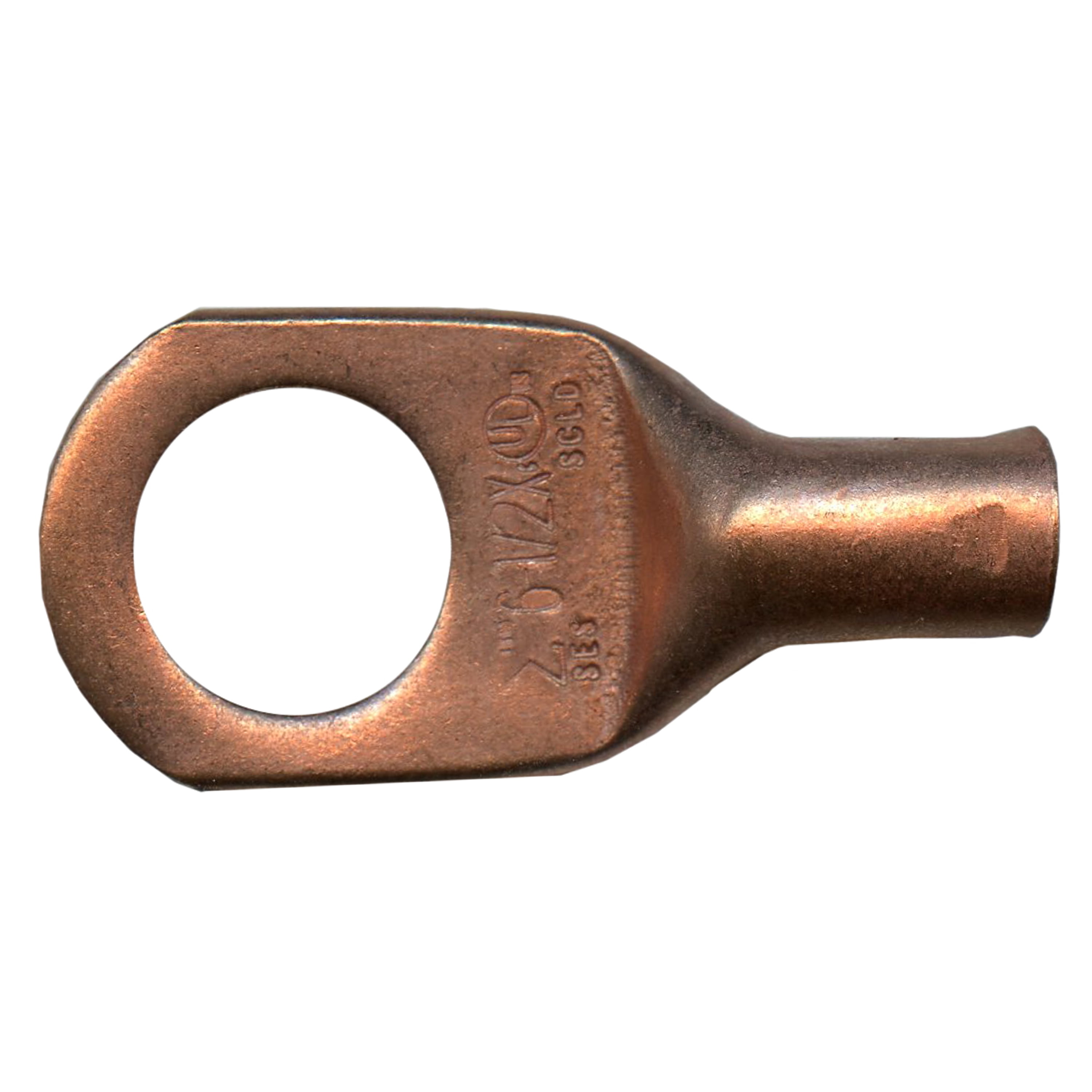 Copper Lug 6 AWG Gauge 1/2" Ring Wire Terminal Battery Cable End ...
