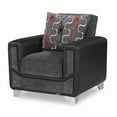 Free Shipping! Ottomanson Convertible Arm Chair Gray Chenille Sleeper ...