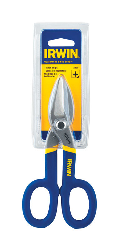 Irwin 7 in. Steel Flat Blade Tinner Snips 24 Ga. 1 pk - Walmart.com