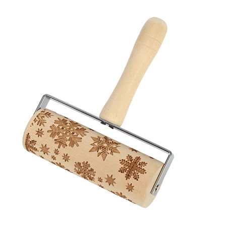 Ericealice Solid Wood Engraving Rolling Pin Kitchen Christmas Elk ...