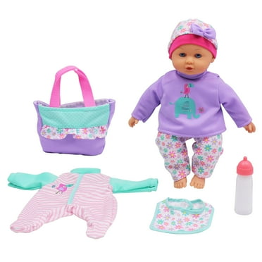 Dream Collection 14" Baby Doll Maggie with Teddy - Walmart.com
