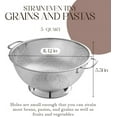 Colander for Kitchen – 5 Qt Stainless Steel Strainer with Handle - 18/8 ...